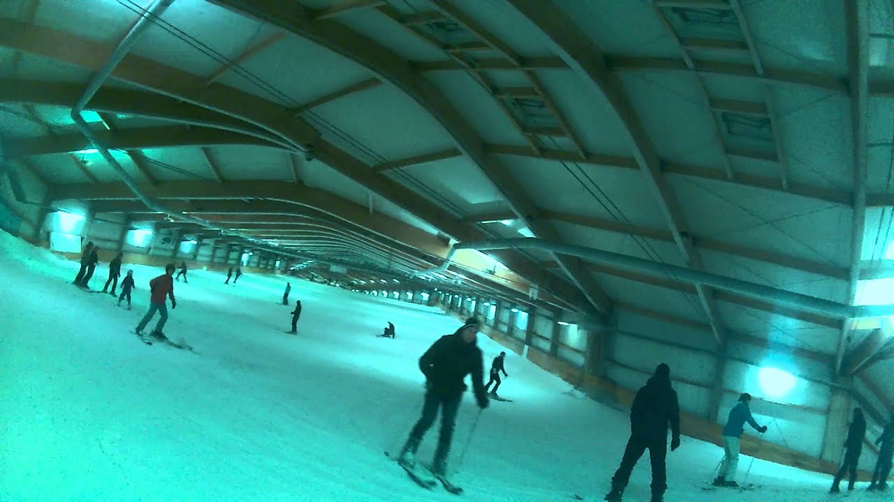 Skiën Alpin Center Bottrop Duitsland actioncam - YouTube