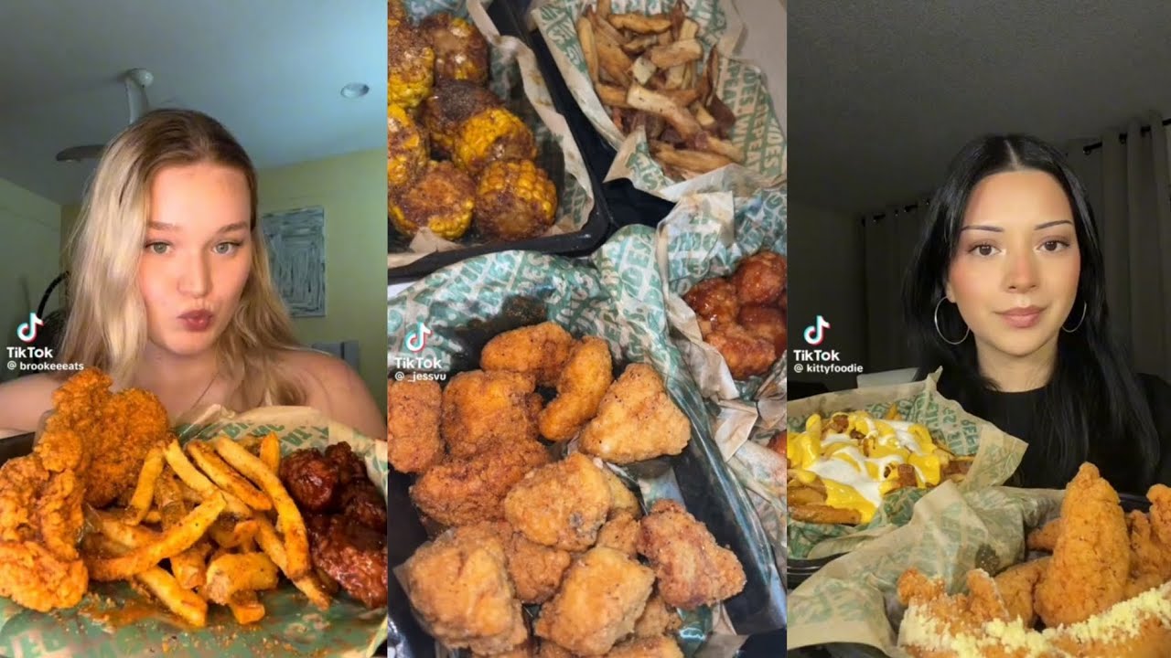 ASMR MUKBANG Wingstop TIKTOK COMPILATION #53 - YouTube
