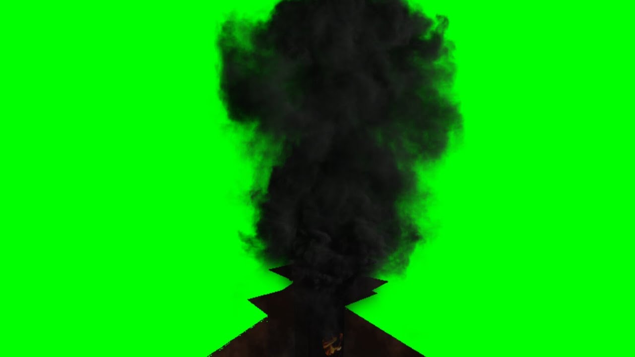 ground crack with smoke and fire green screen - free use - YouTube