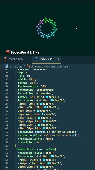 Dotted Ball CSS + ( Free Source Code ) #shorts #css #html - YouTube