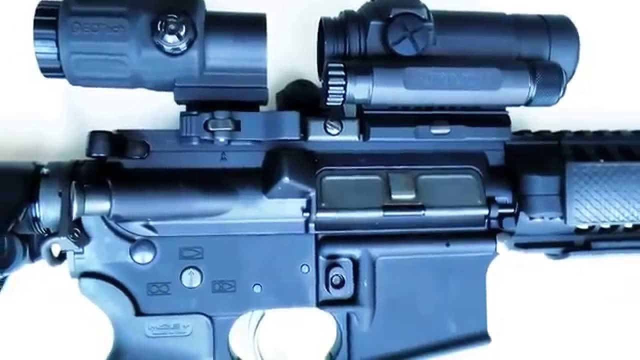 Integrated CompM4S G33 STS and Dueck Defense RTS Iron Sights - YouTube