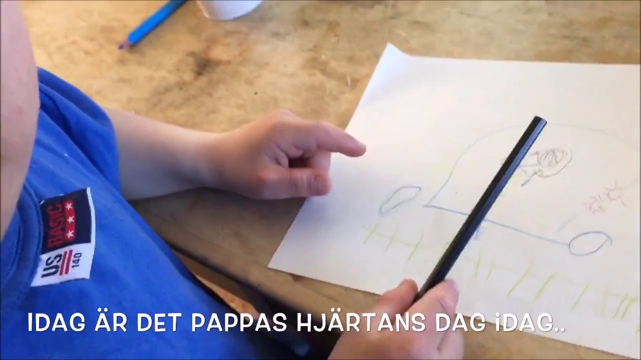Max ritat teckning till pappa - YouTube