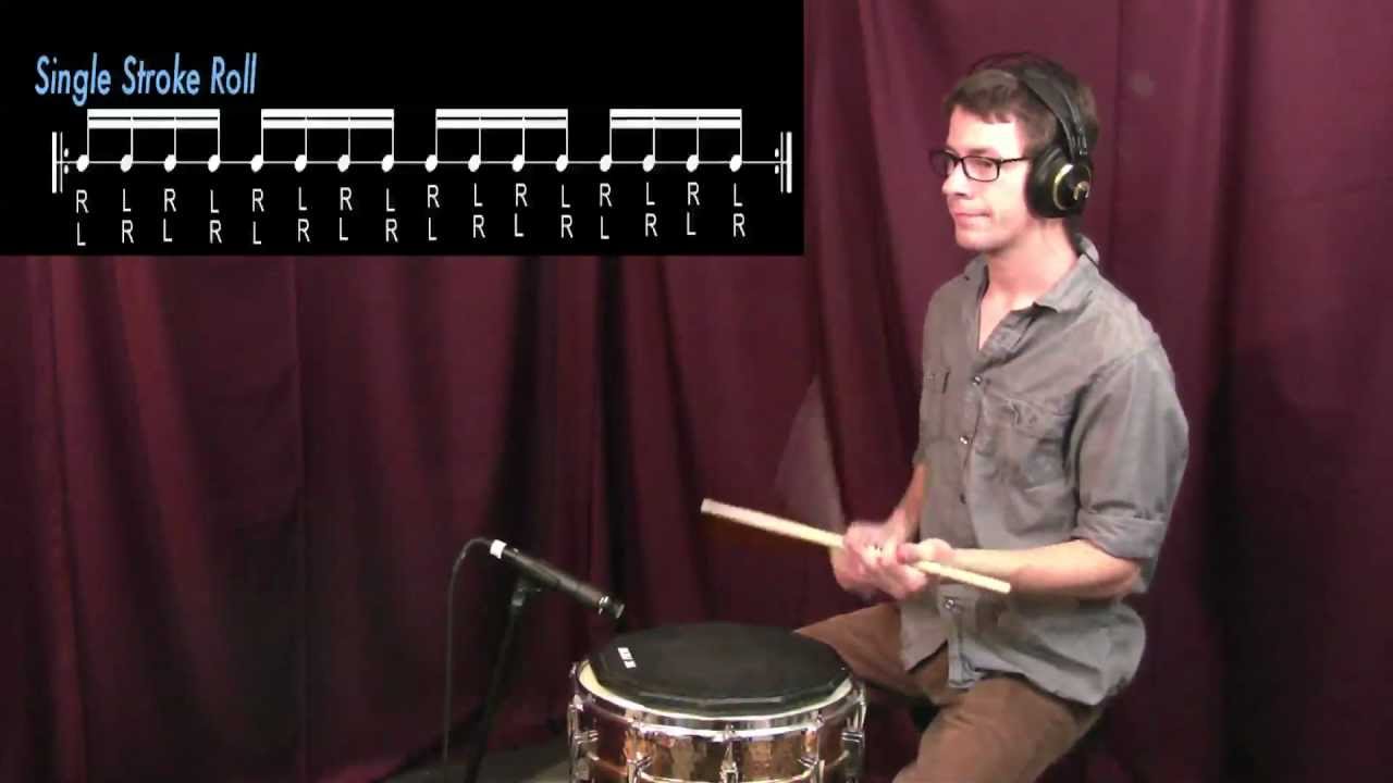 Single Stroke Rolls| Single Stroke Four, Single Stroke Seven - YouTube
