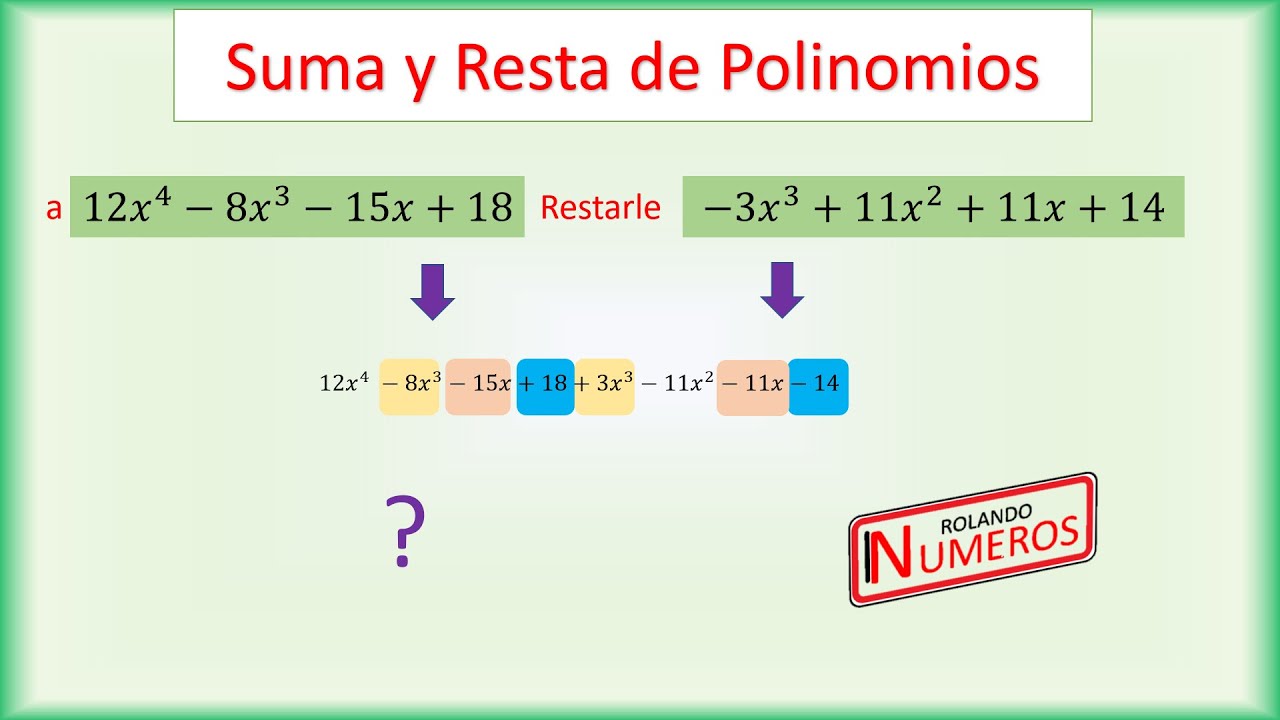 Suma y Resta de polinomios 2 - YouTube
