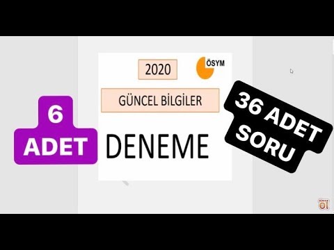 KPSS 2020 📕GÜNCEL BİLGİLER | DENEME 1📌
