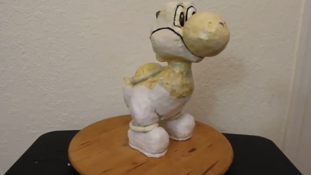 3D paper crafting Yoshi Part 3 the legs and feet - YouTube