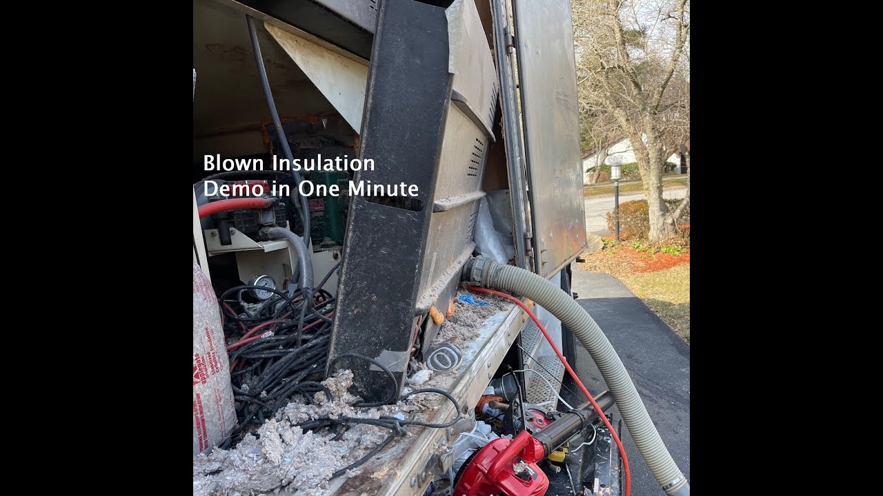 Blown Insulation Demo in One Minute - YouTube