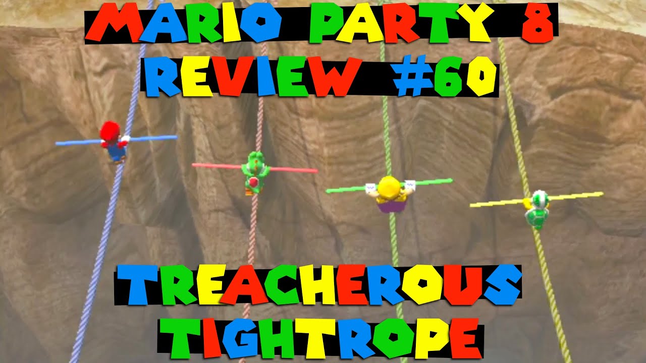 Mario Party 8 Minigame Review-Treacherous Tightrope - YouTube