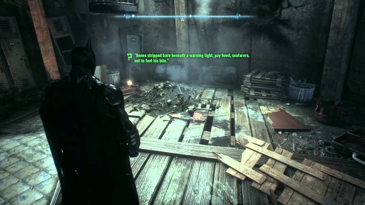 BATMAN™: ARKHAM KNIGHT RIDDLE BONES STRIPPED BARE BENEATH A WARNING ...