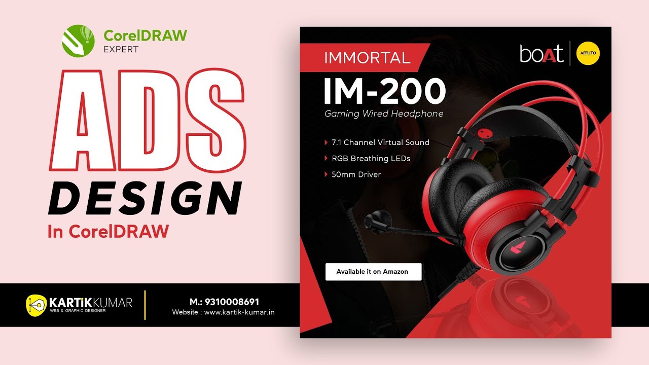 #2 Ad Design in CorelDRAW | #Ad #Design #poster | www.kartik-kumar.in ...