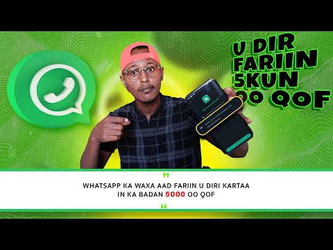 WHATSAPP | U DIR HAL MAR FARIIN IN KA BADAN 5 KUN OO QOF
