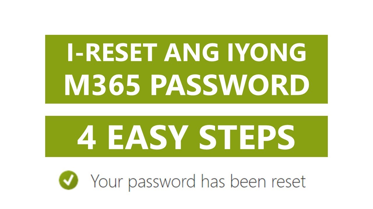 Paano i-reset ang iyong password (DepEd Microsoft Account) - YouTube