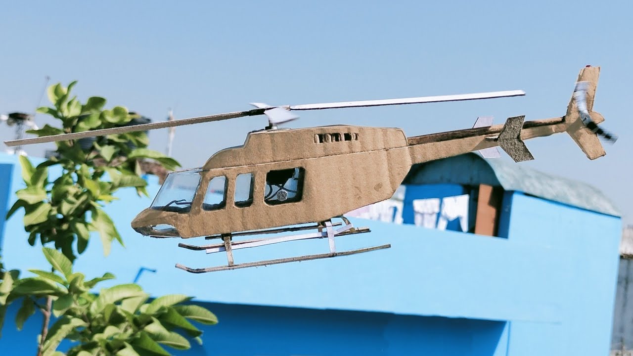 How to make a Helicopter with cardboard (Bell 407) - YouTube