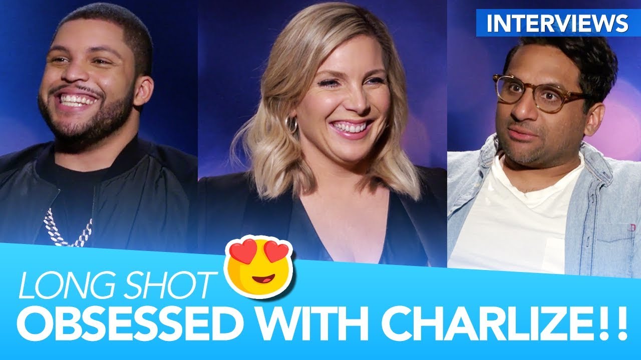 Long Shot Cast OBSESSED With Charlize Theron! - YouTube