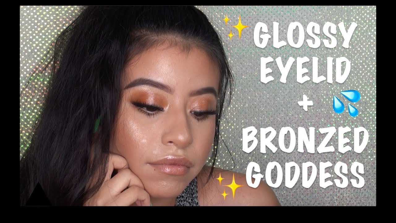 HOW TO DO A GLOSSY EYELID+DEWY MAKEUP LOOK | April Sunday - YouTube