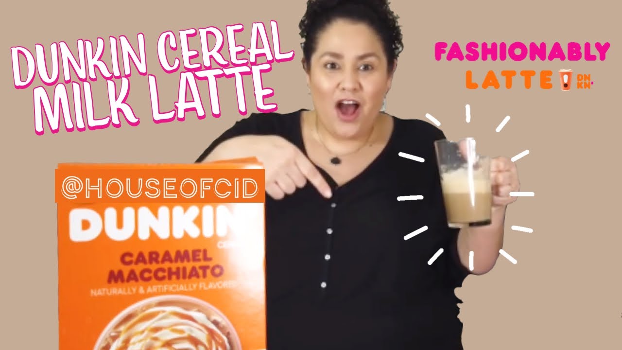 🍩 Dunkin Cereal Milk Latte - Making a Caramel Macchiato With Dunkin Cereal Milk - YouTube