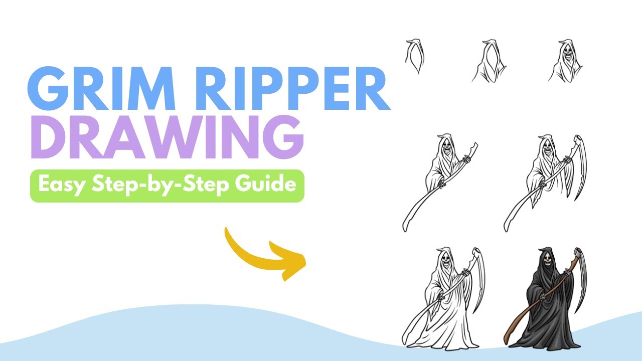 Learn How to Draw the Grim Reaper: Cool Art Tutorial - YouTube