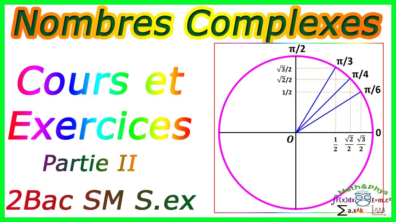 Nombres Complexes - Cours sur les Nombres Complexes - 2 Bac SM S.ex- [Partie 2] - YouTube