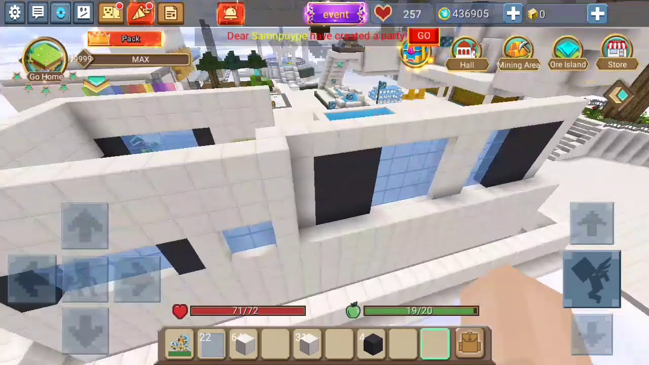 Blockman Go Skyblock Part 2: LARGE MODERN HOUSE!! [1] - YouTube