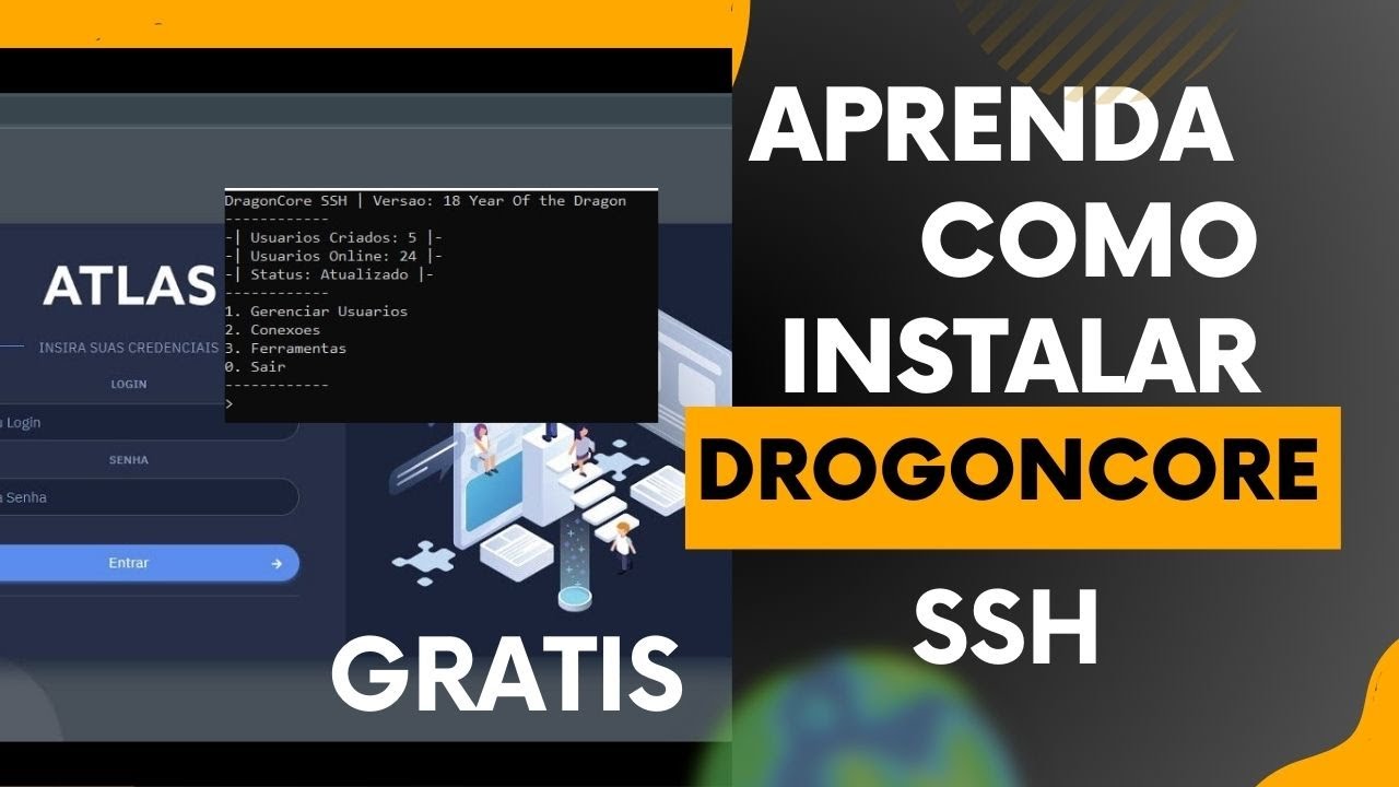 Como Instalar o DragonCoreSSH e vincular com o atlas gratis - YouTube