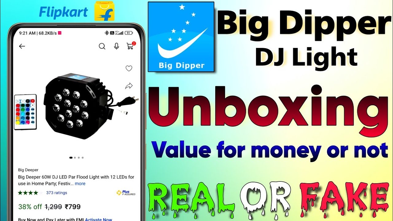 Unboxing Big Deeper 60W DJ LED Par Flood Light with 12 LEDs - YouTube