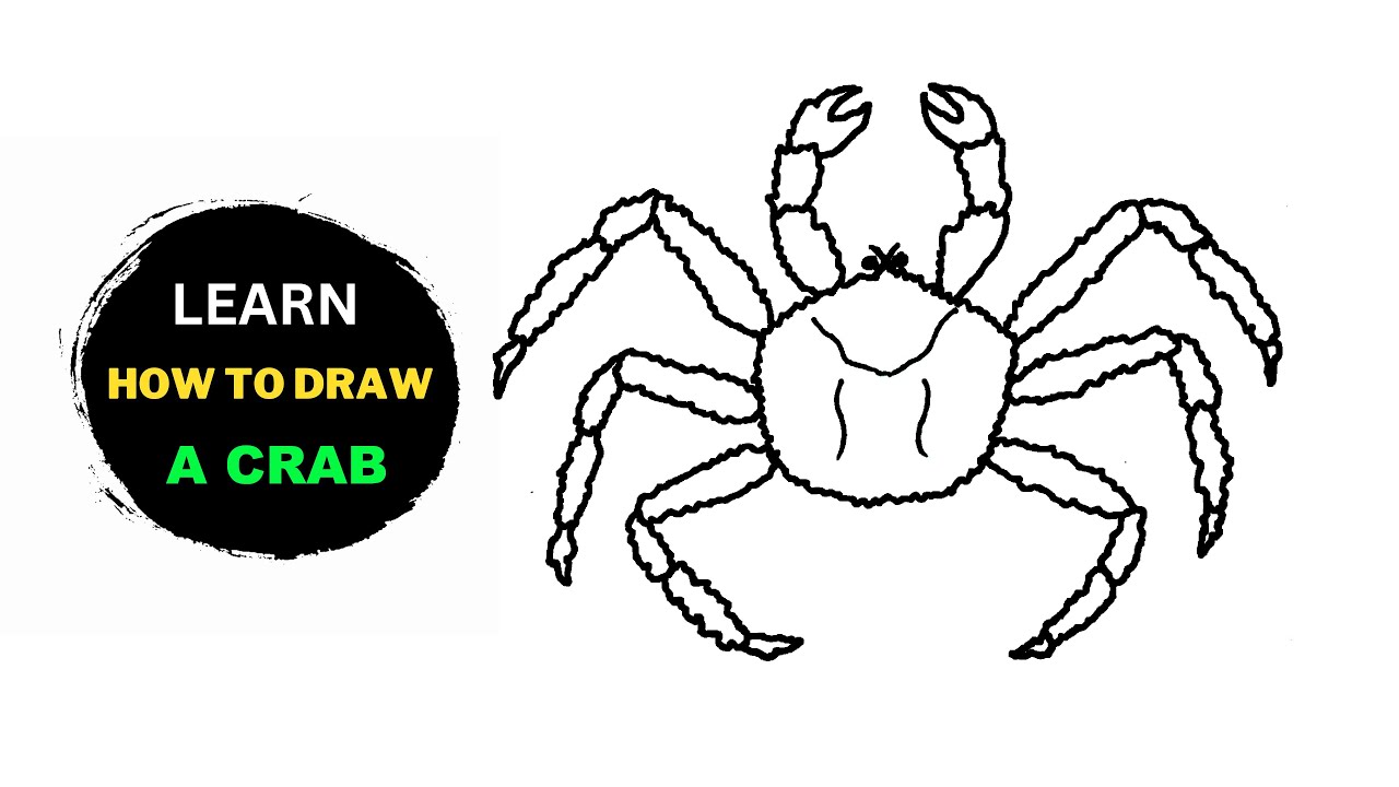 How To Draw A Crab | Crab Drawing Easy Step By Step - YouTube