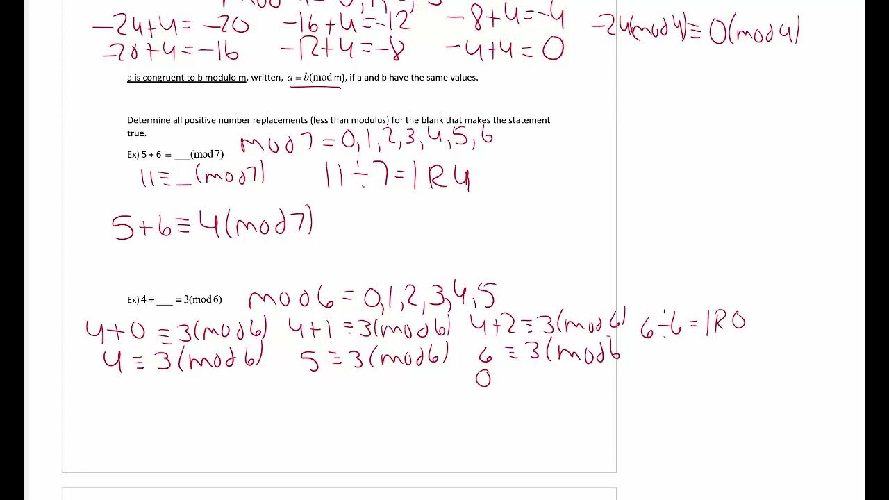 Modulo Arithmetic part 1 - YouTube