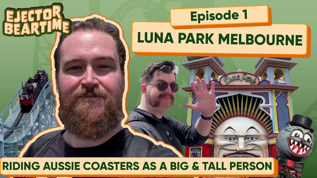 Two bears ride Australia's oldest roller coaster | Ejector Beartime - Episode 1: Luna Park ...