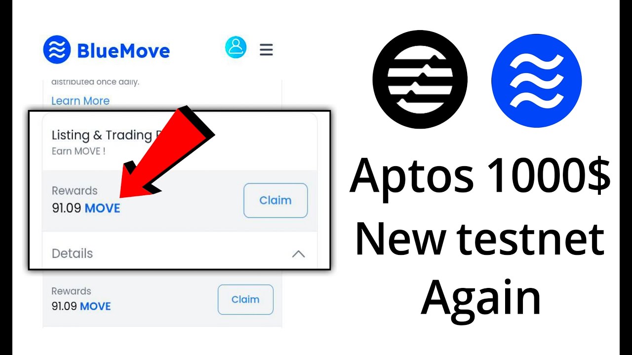 BlueMove NFT Marketplace project on the Aptos network | Confirm Reward ...