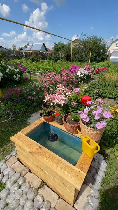 🔴САДОВЫЙ ПРУД ЗА 500 РУБ🪚 #своимируками#diy#декор#дача #garden# ...