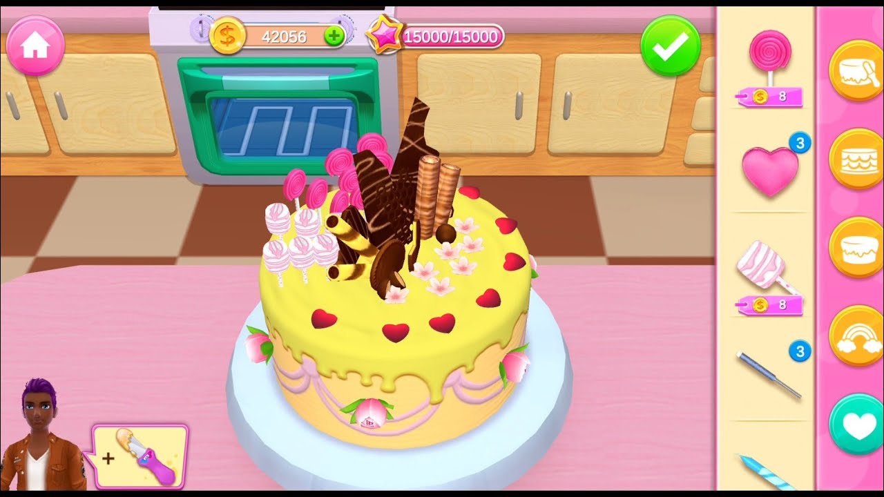 Cake 3D Decorating Game _ Chocolate Birthday Cake _ Rainbow Birthday ...