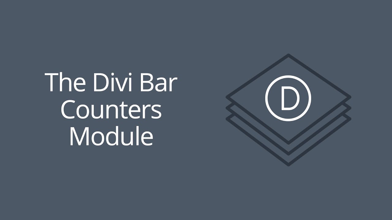 The Divi Bar Counters Module - YouTube