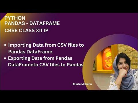 Import and Export Data Between CSV and Pandas DataFrame | Detailed Tutorial - YouTube