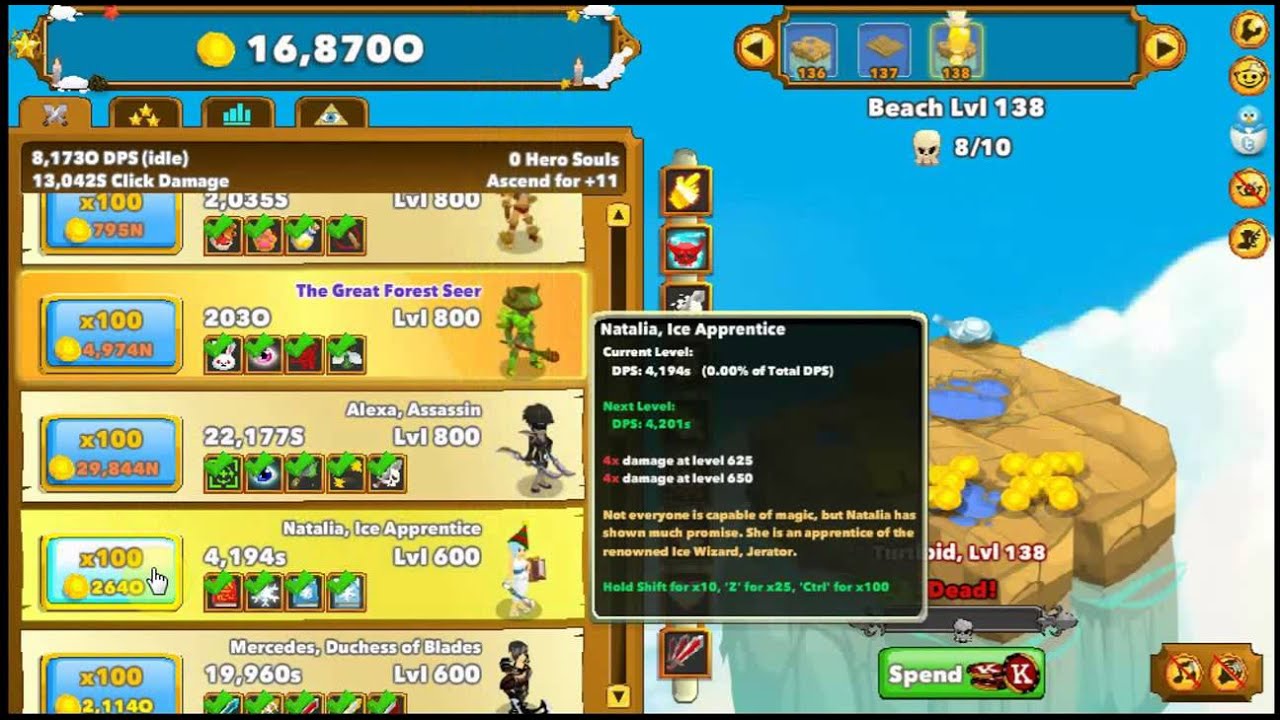Clicker Heroes MAX DPS GUIDE OF EARLY GILDED - YouTube