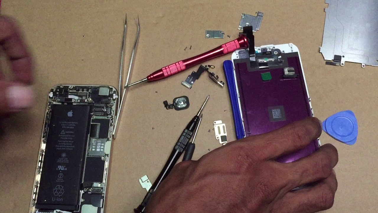 how to replace lcd iphone 6 / cara menukar lcd iphone 6 - YouTube