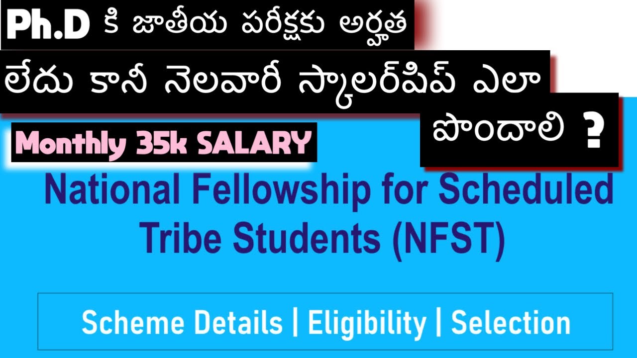 National fellowship and scholarship for higher education of st students ...