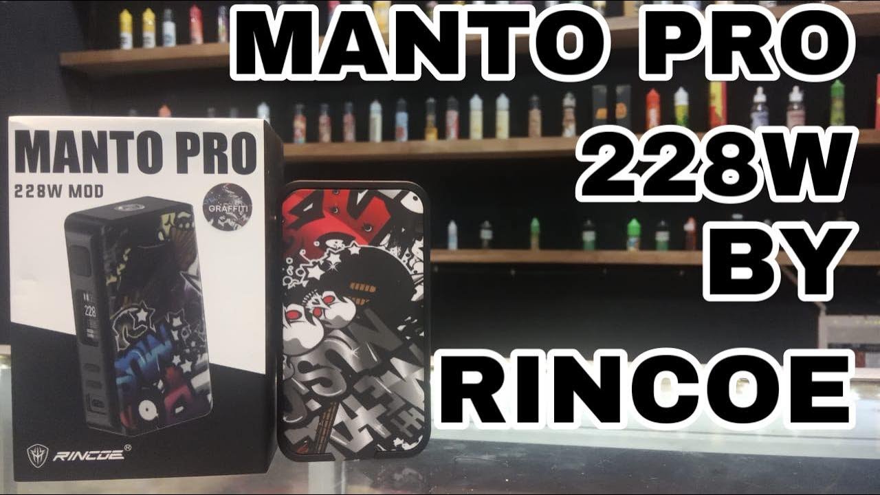MANTO PRO 228W MOD ONLY BY RINCOE - PRJ VAPE STORE REVIEW - YouTube