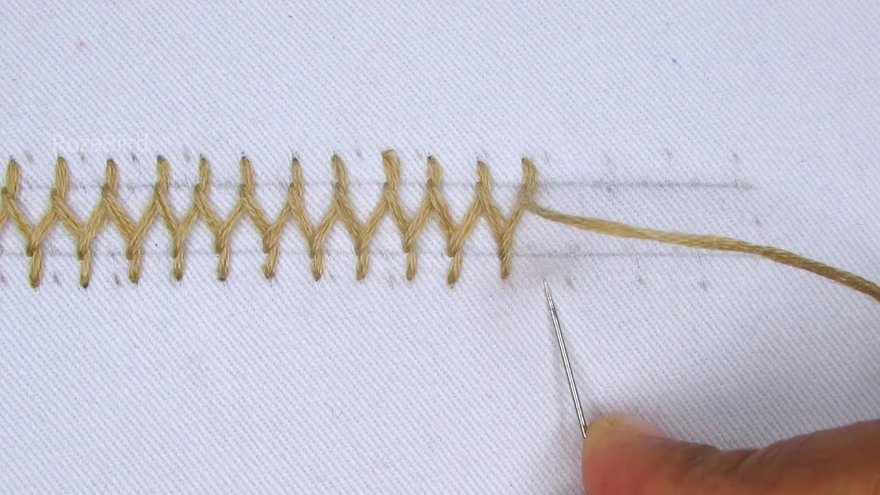 Hand Embroidery, Super easy borderline embroidery tutorial for beginners, Basic stitches - YouTube