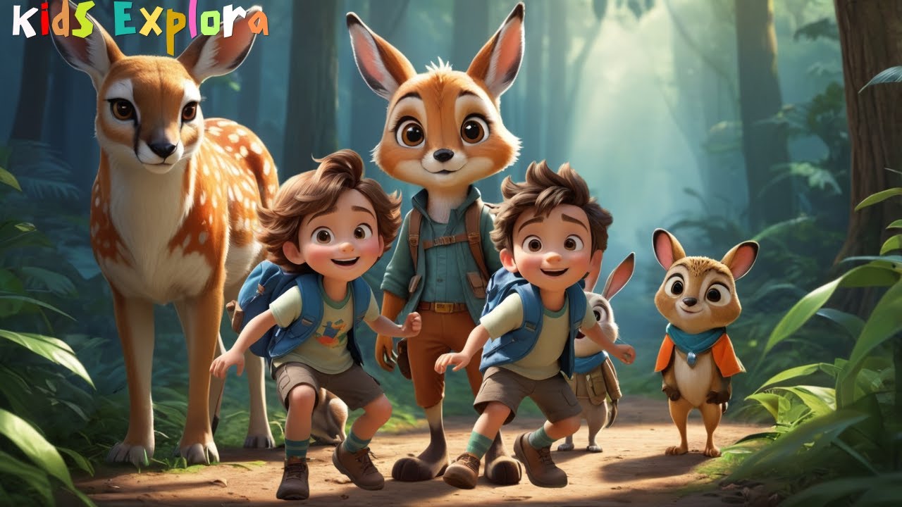 Kids Explora | Walking In The jungle Animals Song | Nursery Rhymes ...