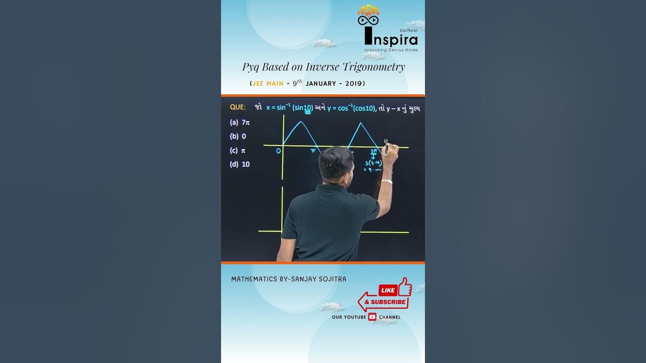 JEE MAIN PYQ ON INVERSE TRIGO. | BY SANJAY SOJITRA #education #iitjee #jeemains #jeepyq # ...