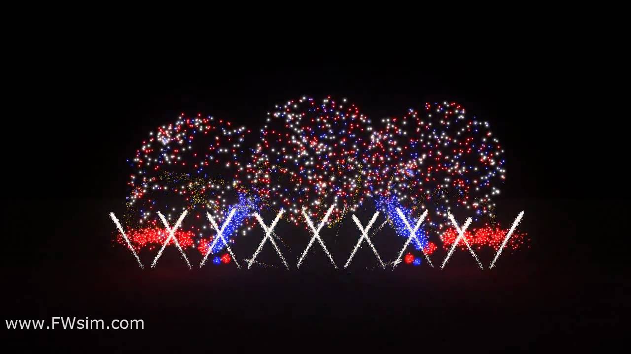 Synchronized Fireworks Show - 1 - YouTube