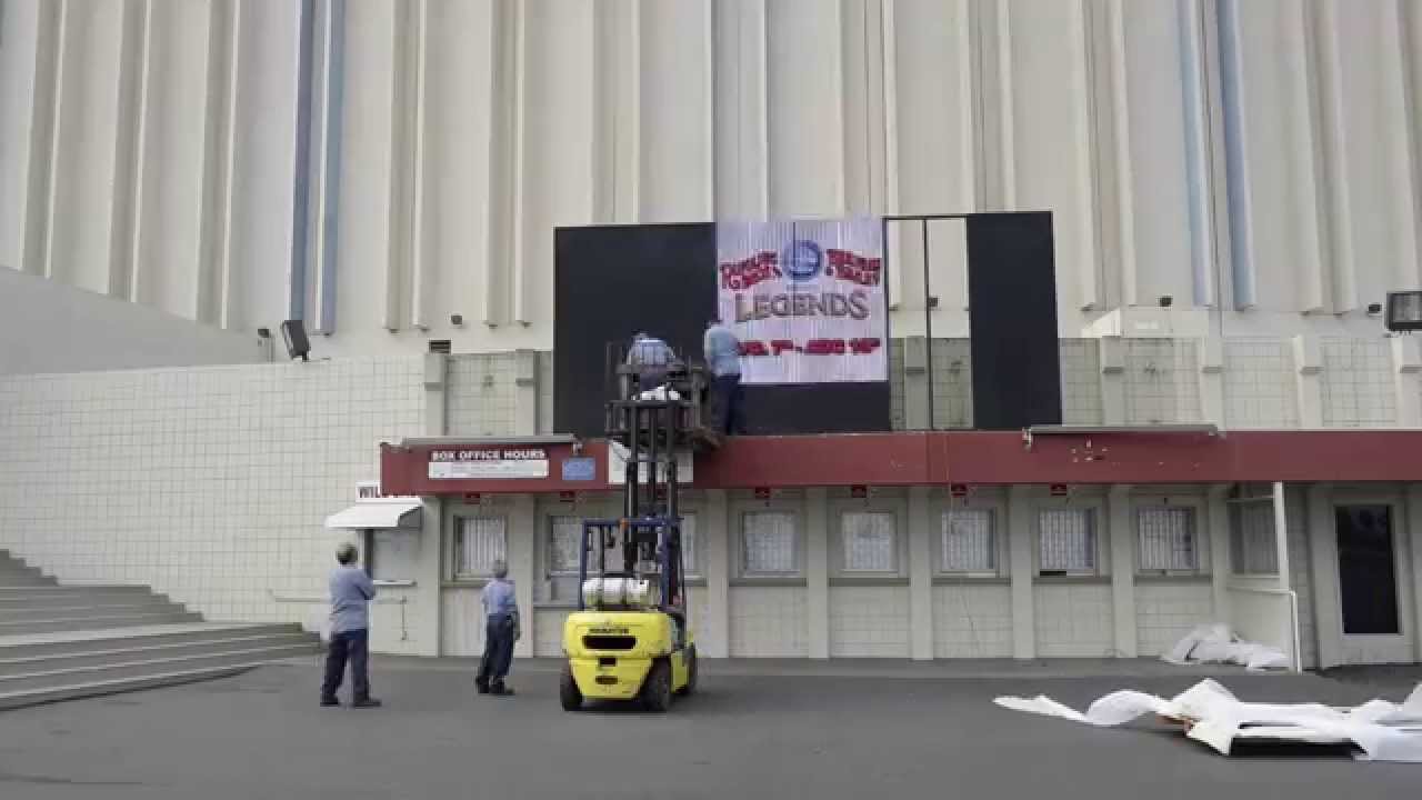 New Box Office Marquee Install - YouTube