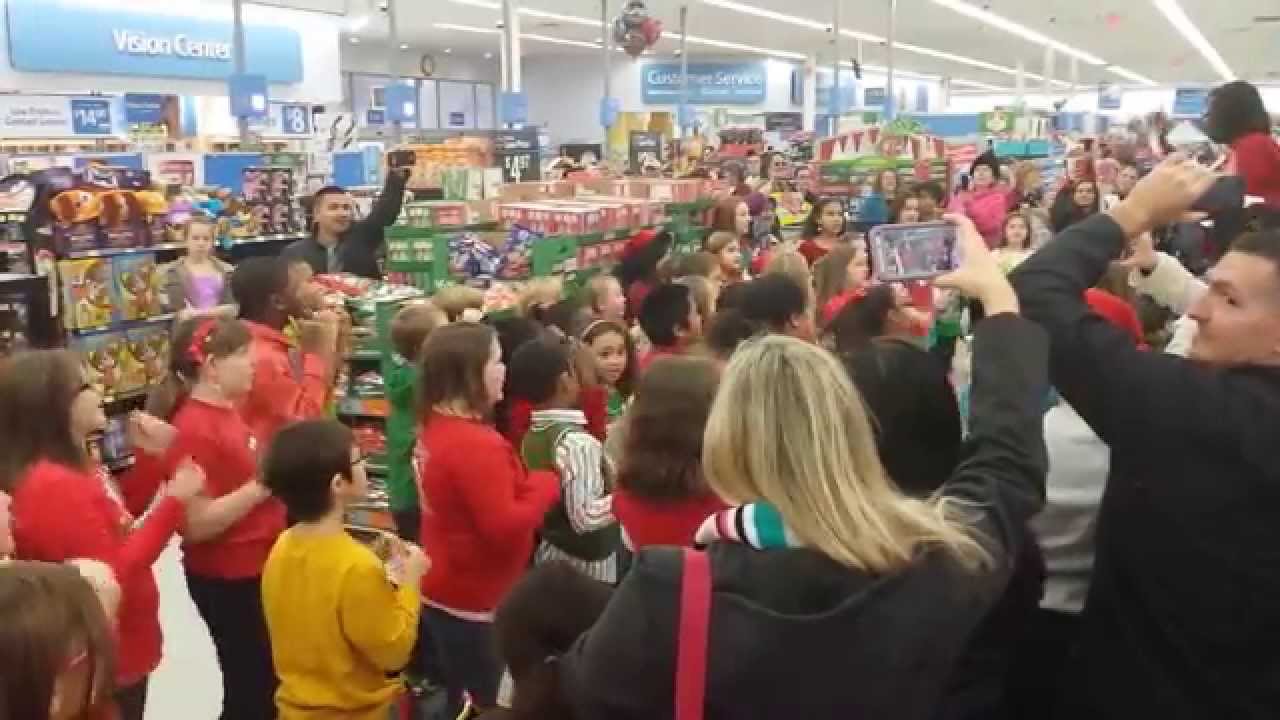 Flash Mob Signing and Singing at Walmart - YouTube