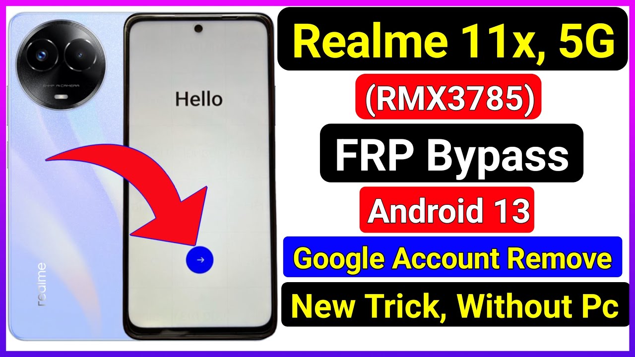 realme 11x 5g frp bypass android 13 | new method | realme (rmx3785 ...