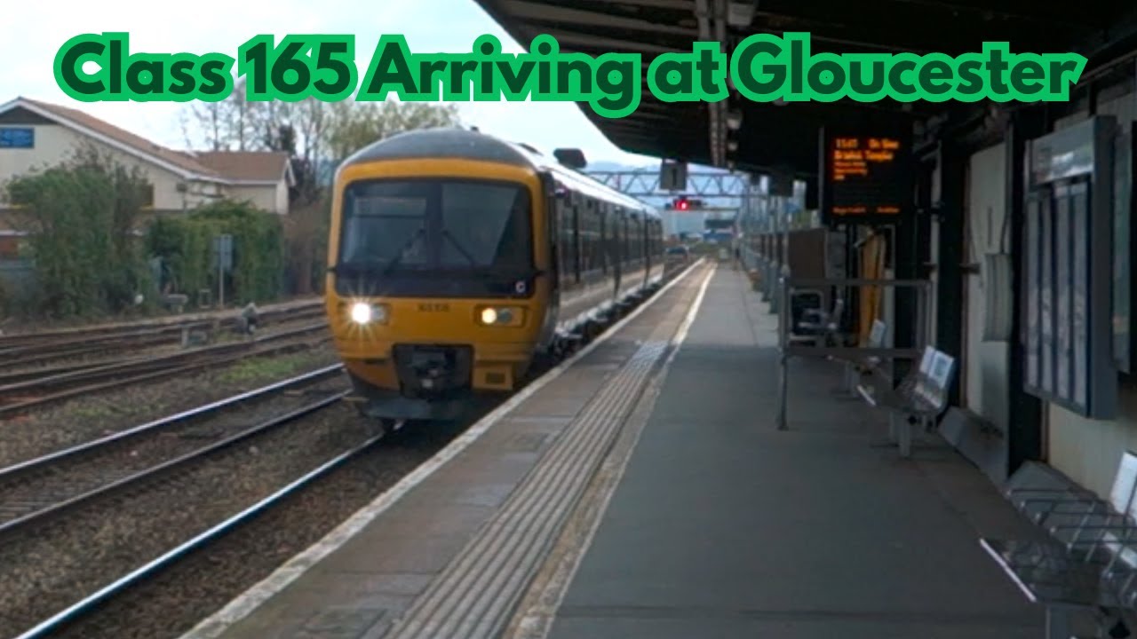 A Class 165 Arriving at Gloucester Station - YouTube