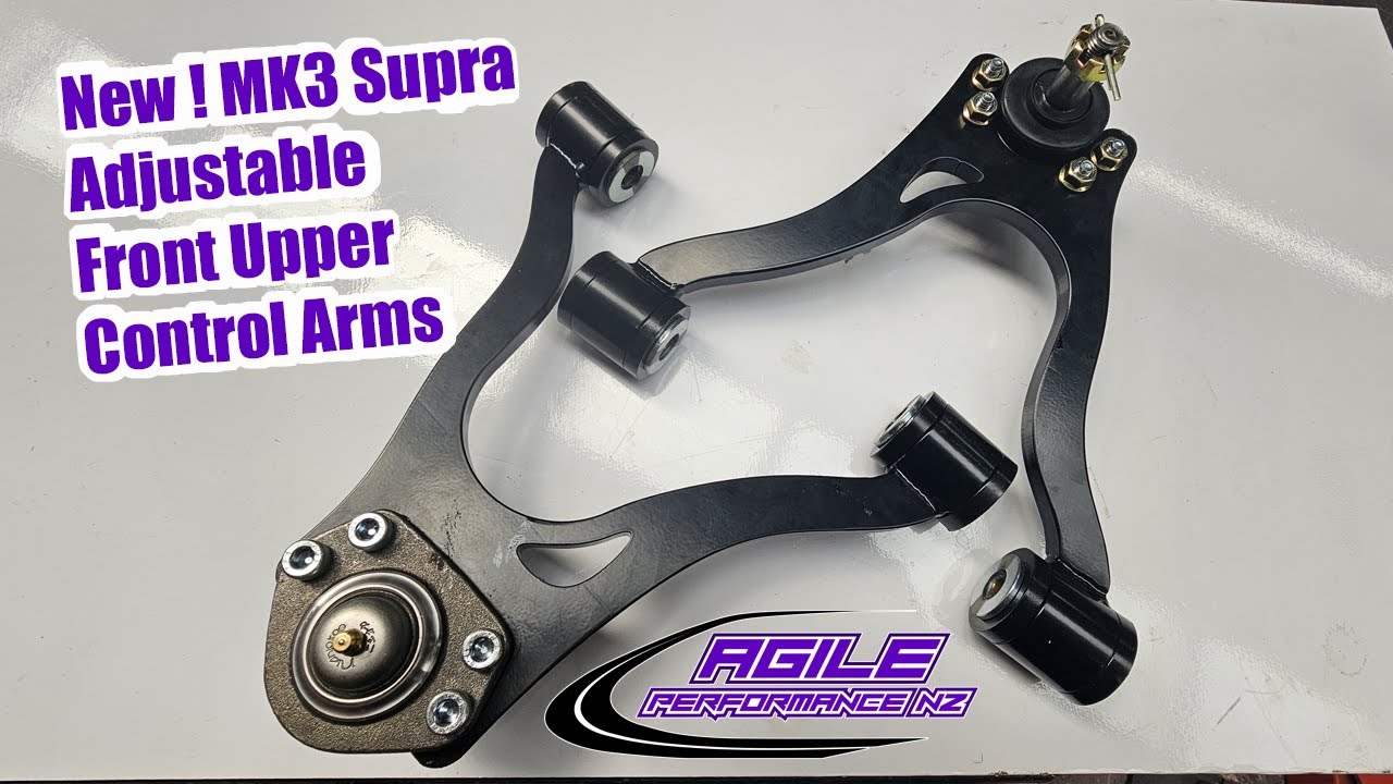 MK3 Supra adjustable front upper control arms - YouTube