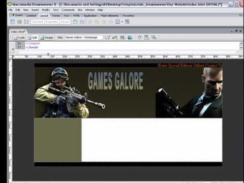 How To Build Website Dreamweaver Tutorials - Padding Lesson 5 - YouTube
