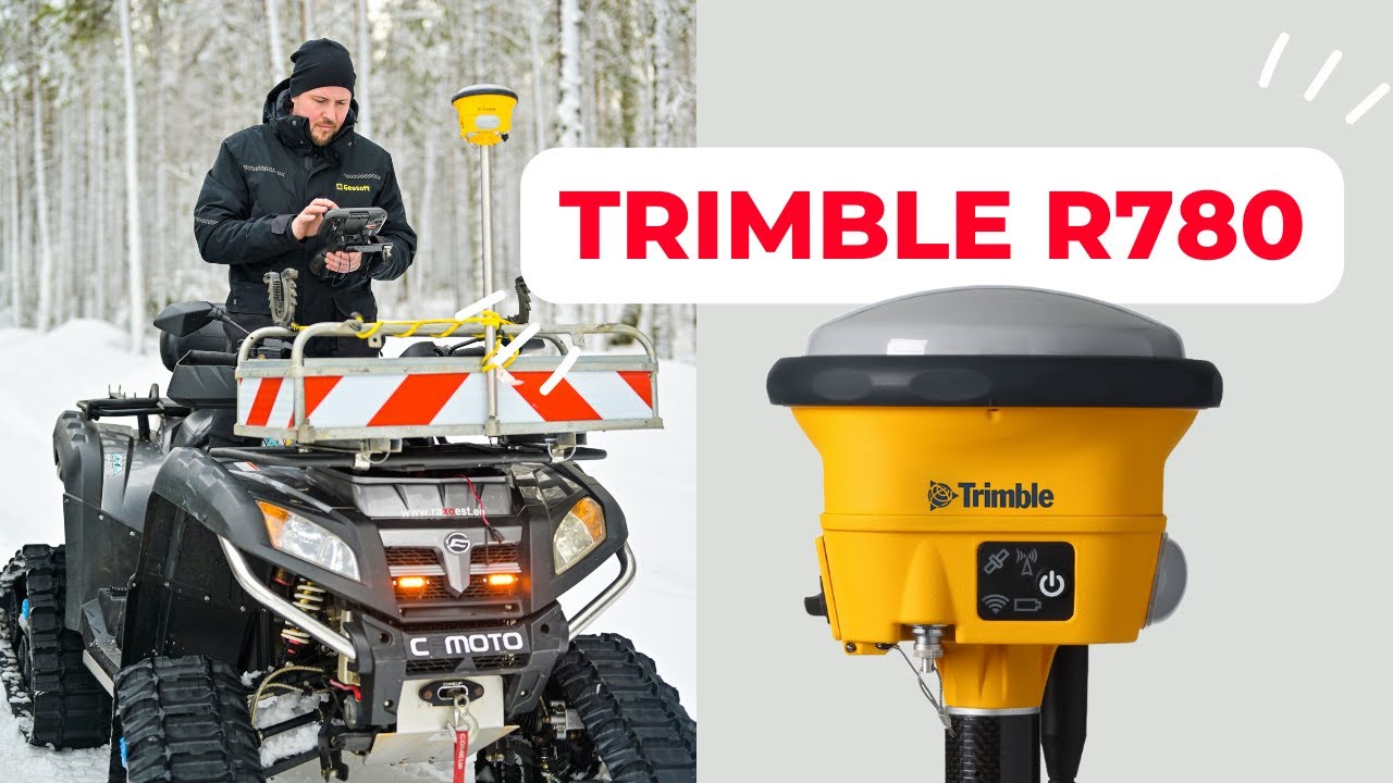 Trimble R780 tested in snowy Estonia - YouTube