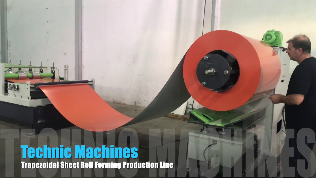 Trapezoidal Sheet Metal Roll Forming Production Line - YouTube