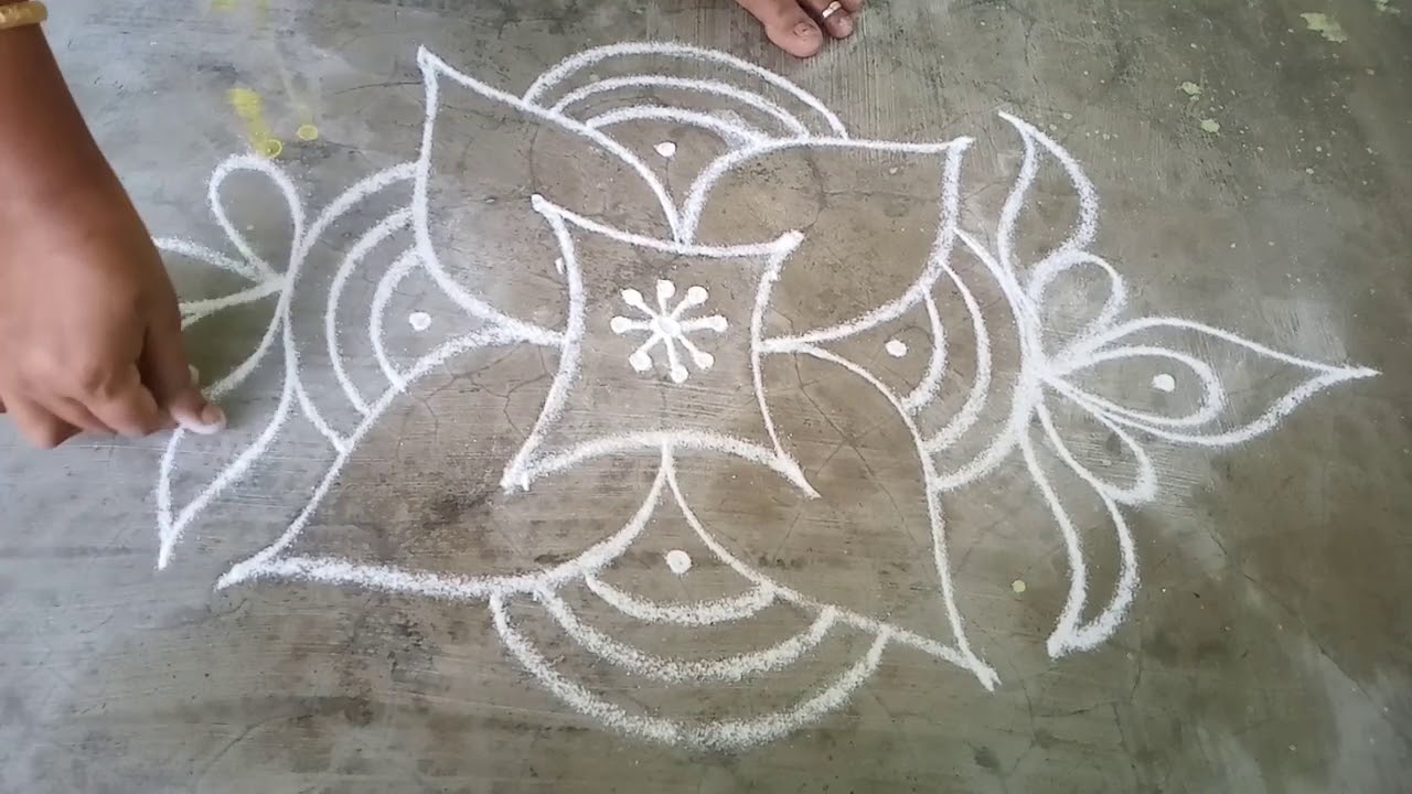 Friday Special Kolam / Morning Kolam / Traditional Kolam - YouTube